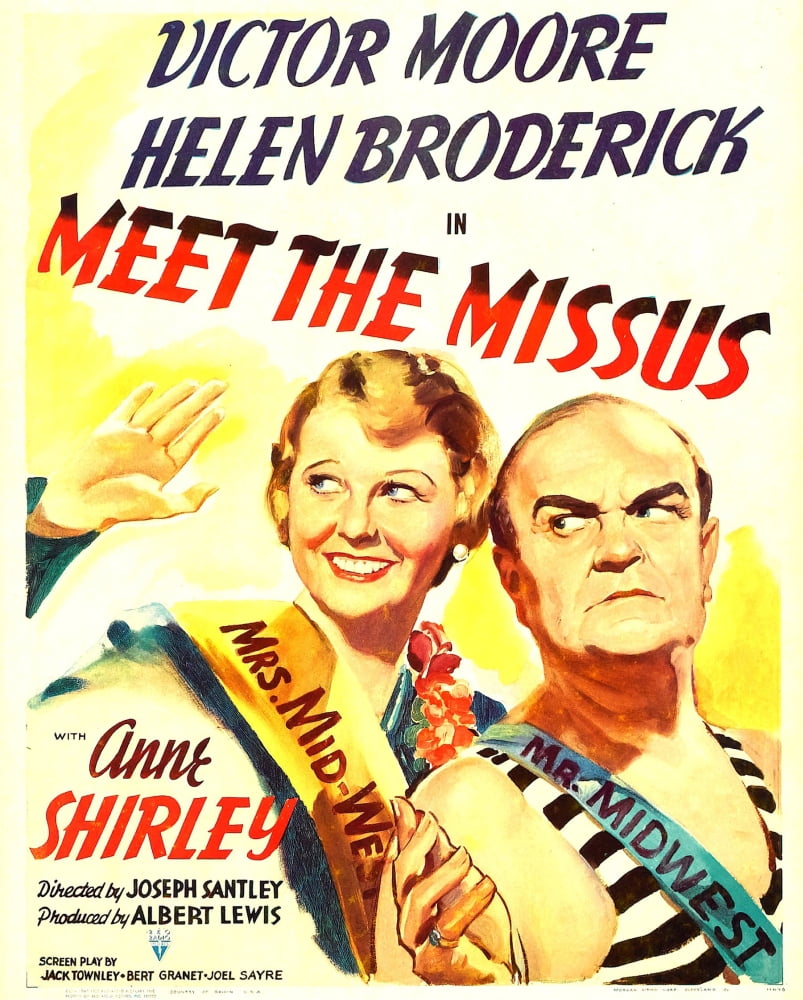 Meet The Missus From Left: Helen Broderick Victor Moore On Window Card ...