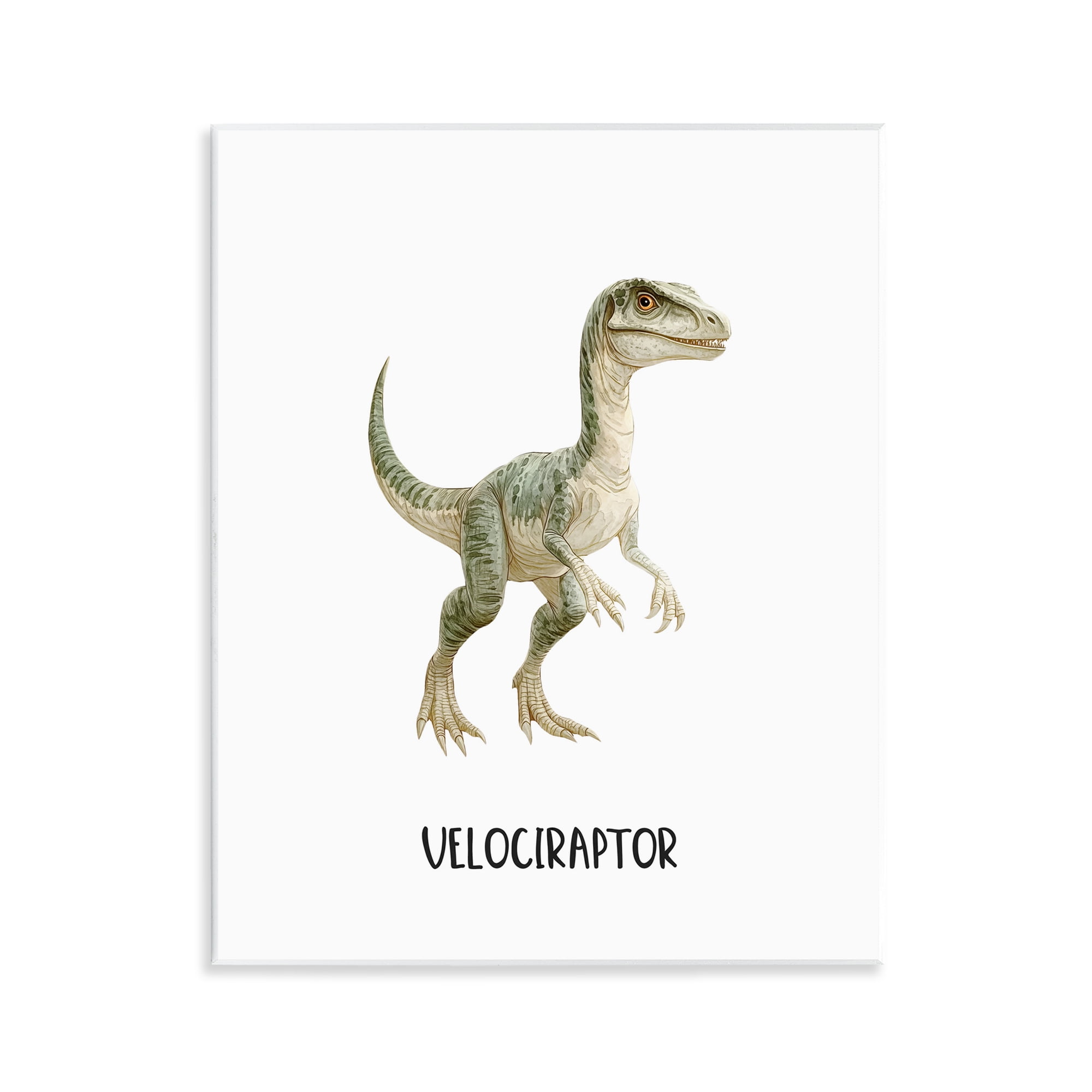 Stupell Industries Meet The Velociraptor Wall Plaque Art, design by ...