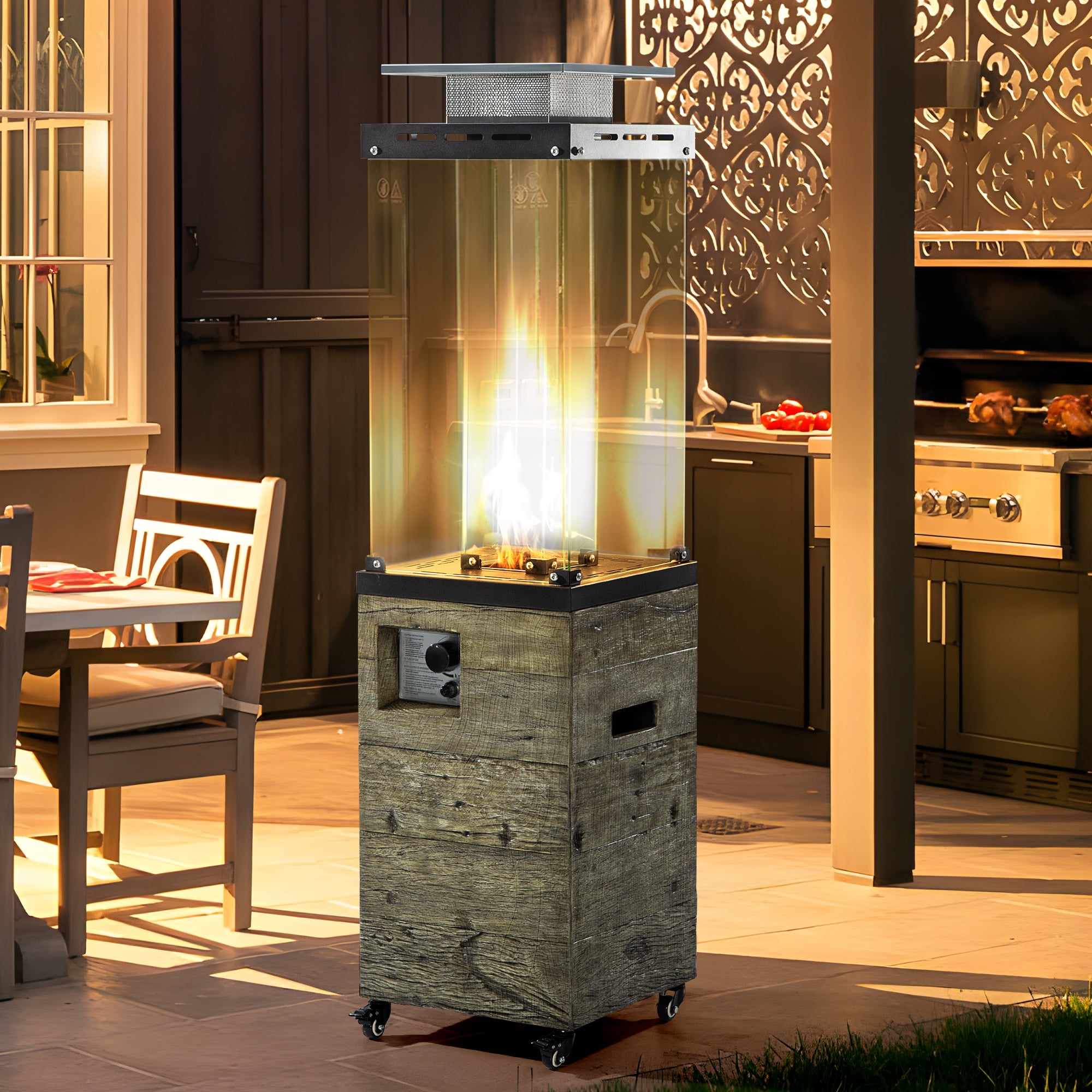 MeetLeisure Patio Propane Heater - Outdoor 41000BTU Freestanding Heater ...