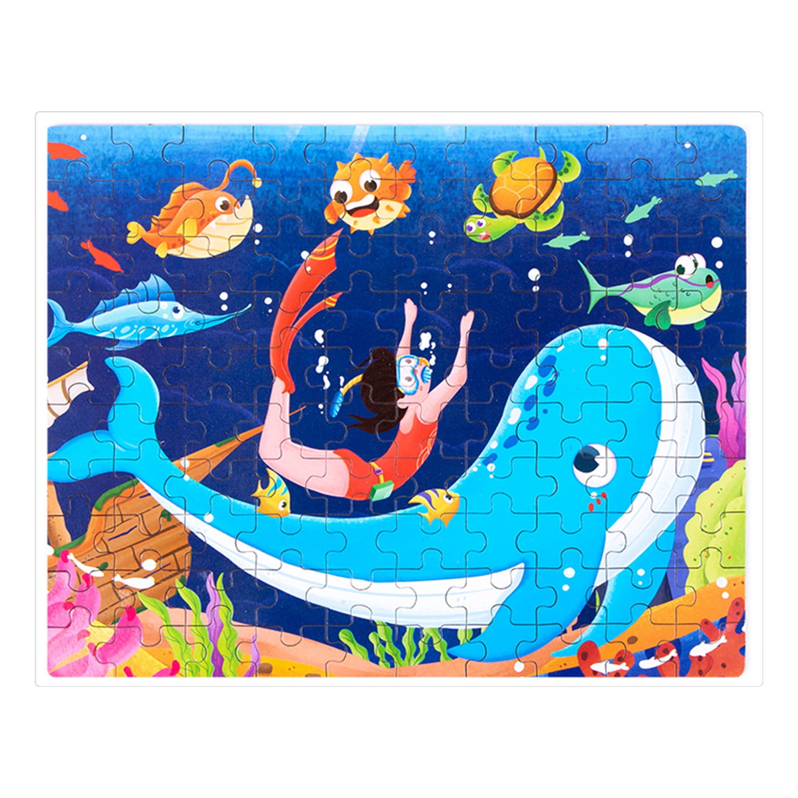 MeetYTOYS 100 Pieces Ocean Puzzles, Ocean Animal Jigsaw Puzzle ...