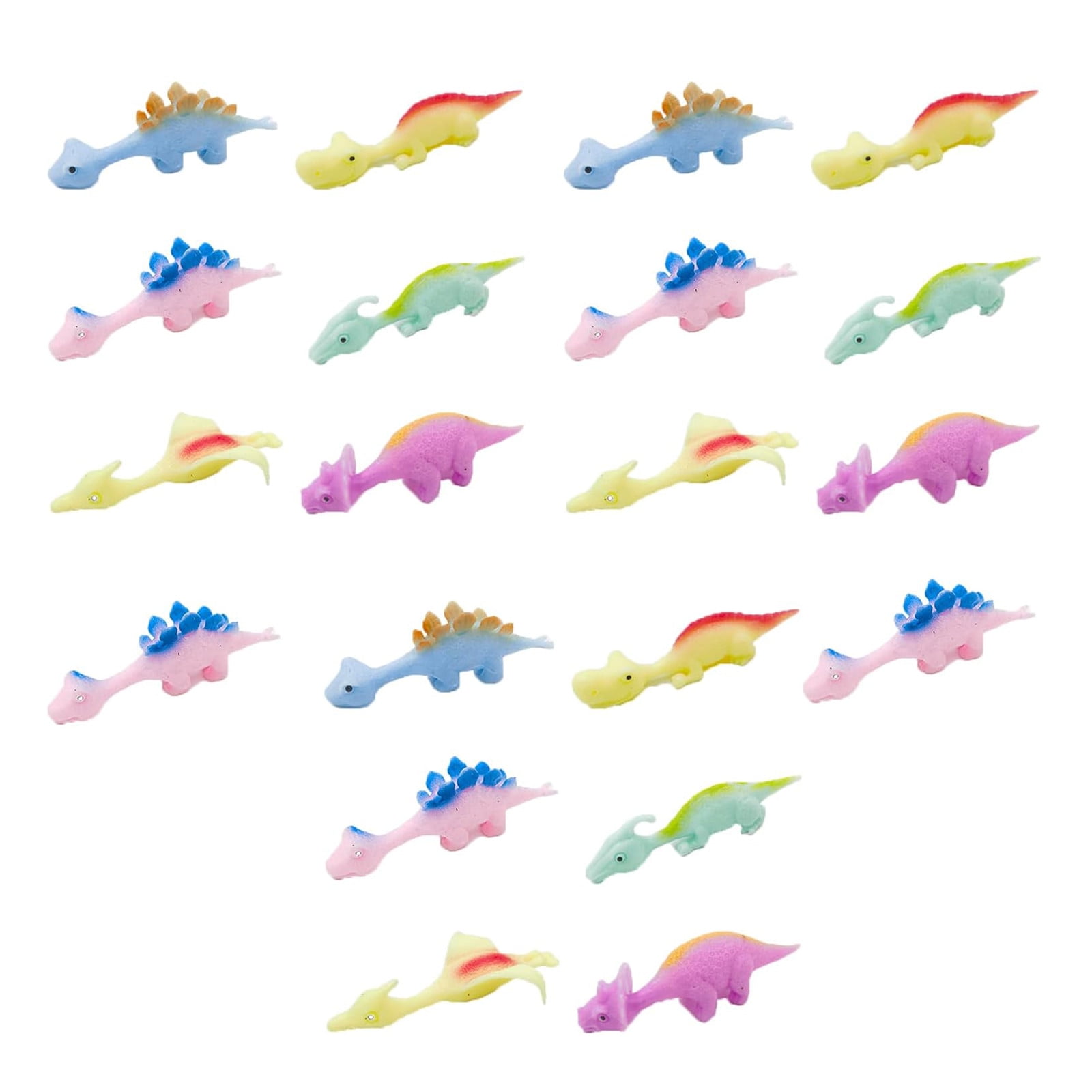 MeetYTOYS 20Pcs Kids Slingshot Dinosaur Finger Toys Sticky Cute Shapes ...