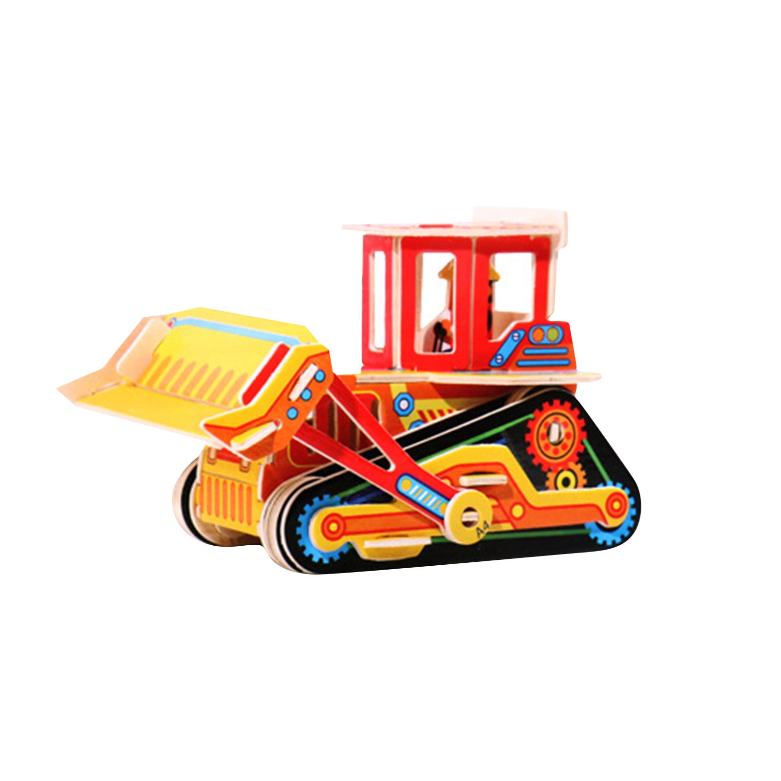 MeetYTOYS 3D Wooden Puzzle Bulldozer Model Car, Engineering DIY Crafts ...