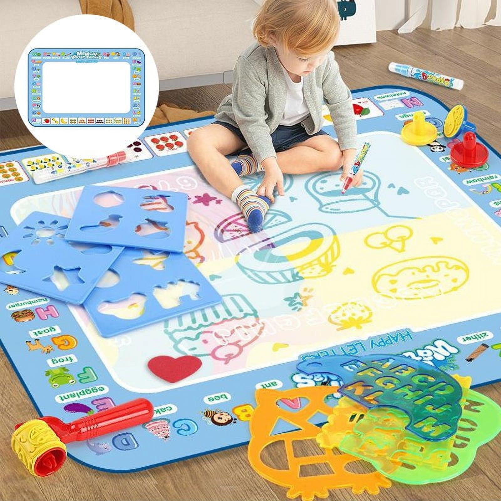 MeetYTOYS 9-Piece Kids Toys Set Water Doodle Mat Painting Coloring Pad ...