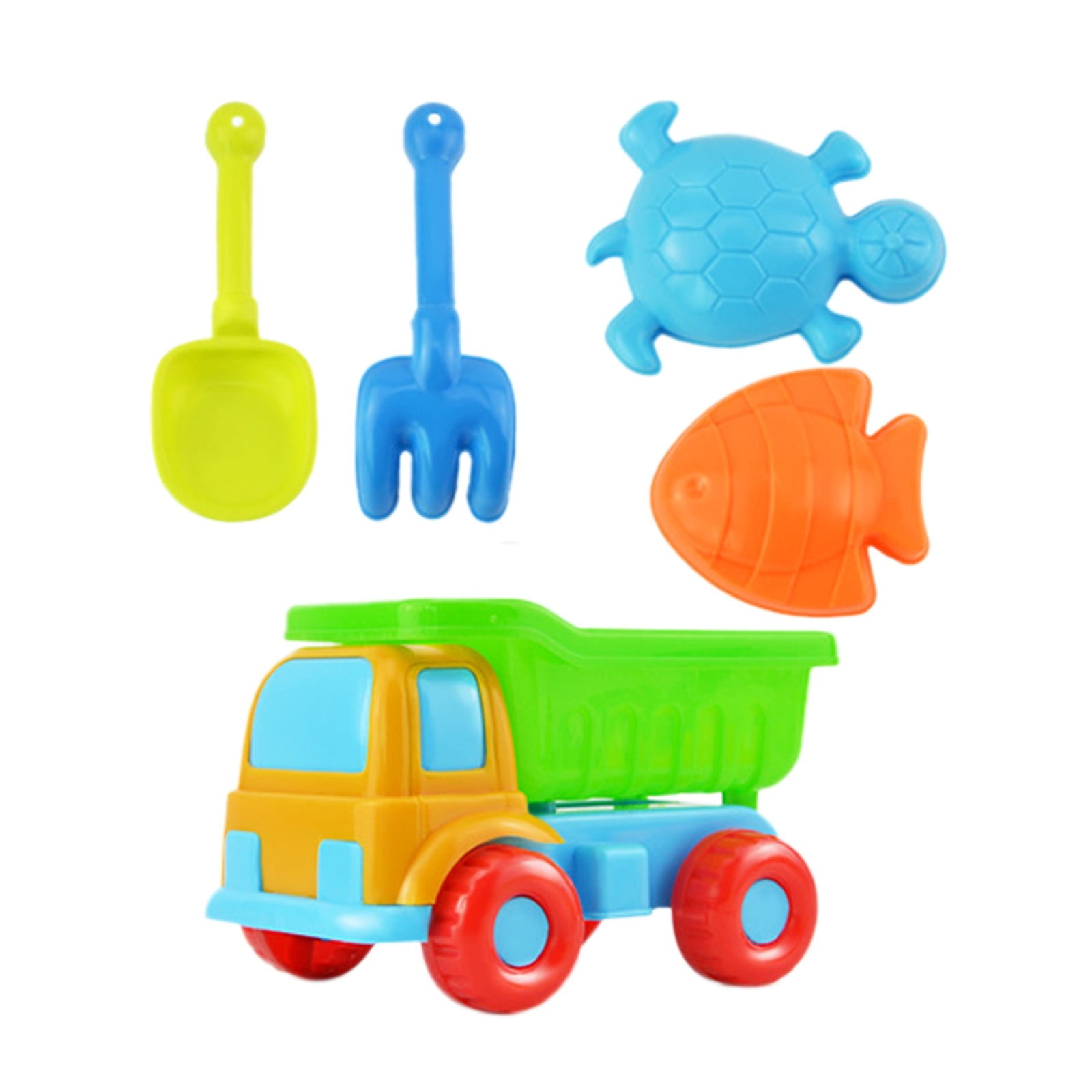 MeetYTOYS 5Pcs Beach Toy Sets for 6-10, with Buckets Shovels Rake Scoop ...