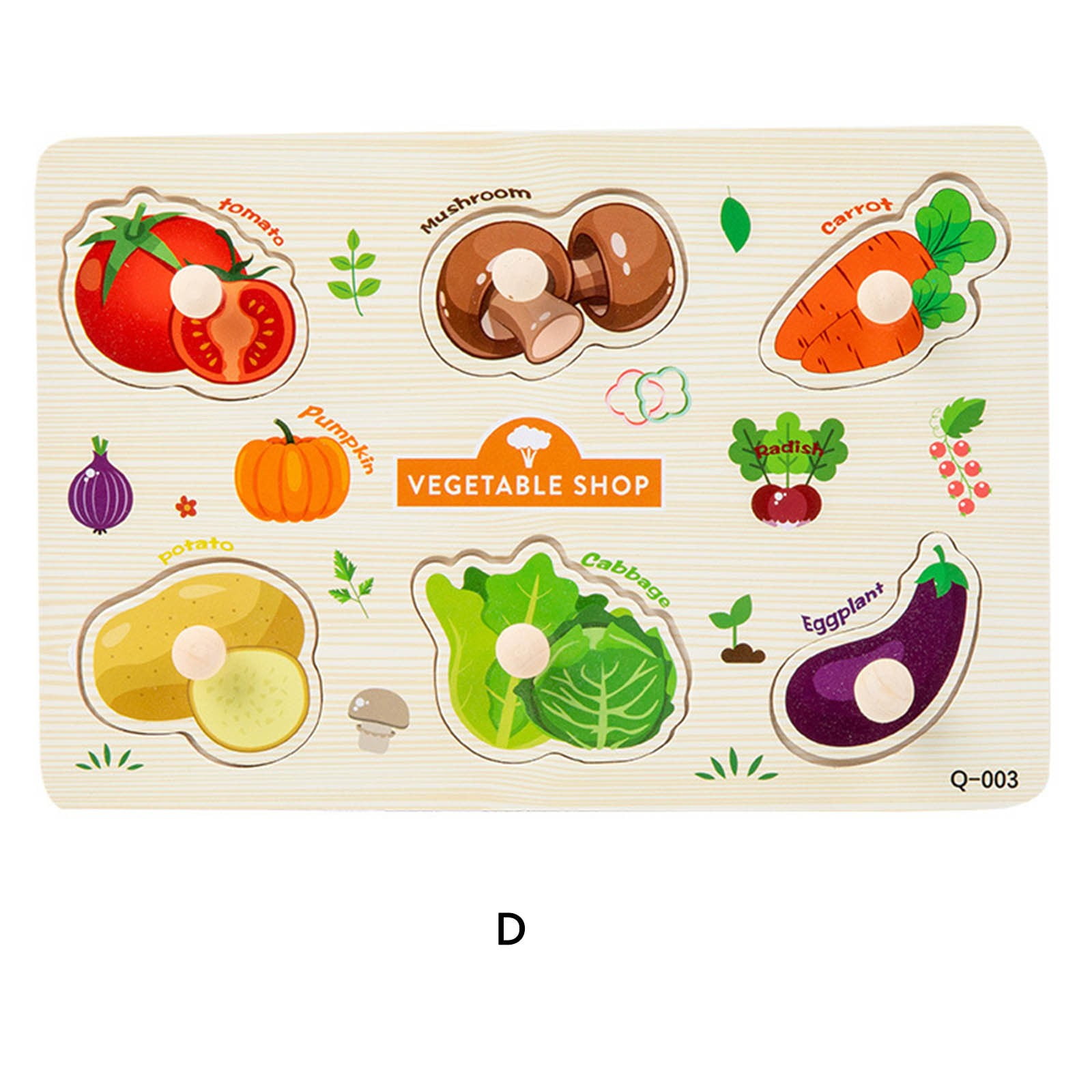 MeetYTOYS Wooden Preschool Learning Shape Peg Puzzle Board Toys ...