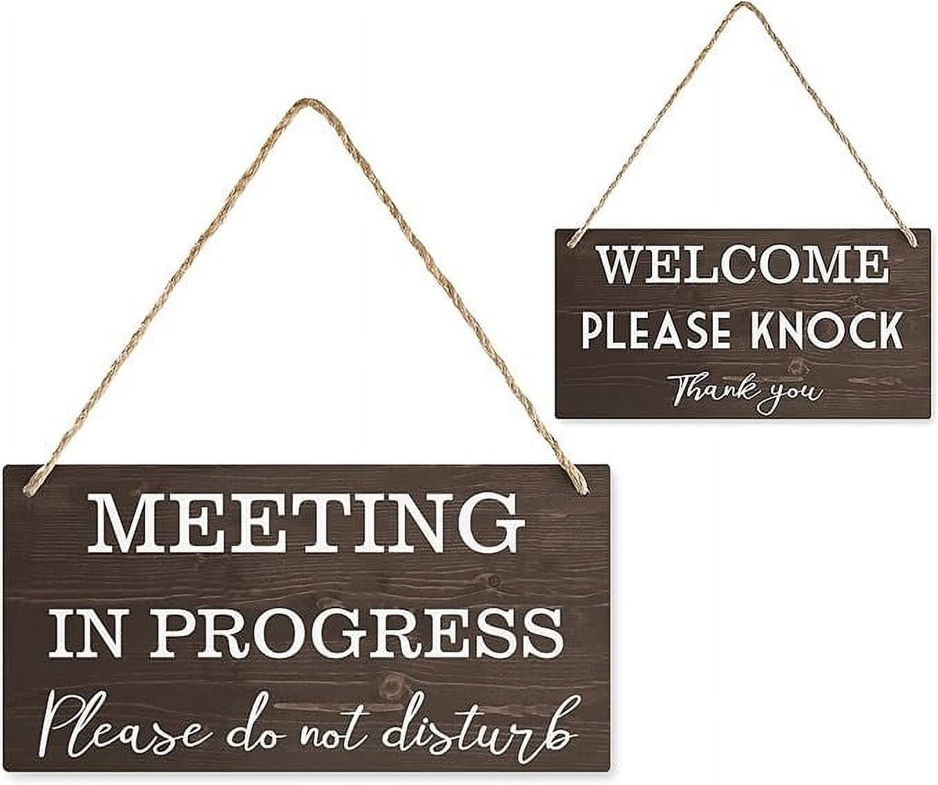 Meeting In Progress Door Sign - In A Meeting Sign For Office Door, Do ...