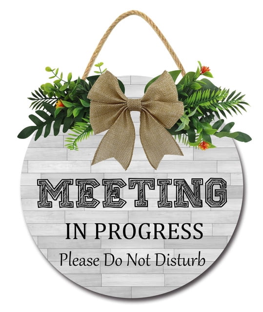 Meeting In Progress Please Do Not Disturb Hanger Sign,Double Side ...