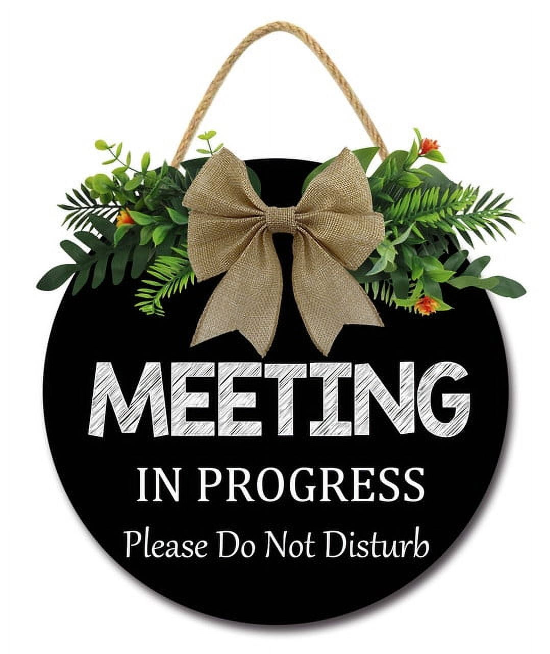 Meeting In Progress Please Do Not Disturb Hanger Sign,Double Side ...
