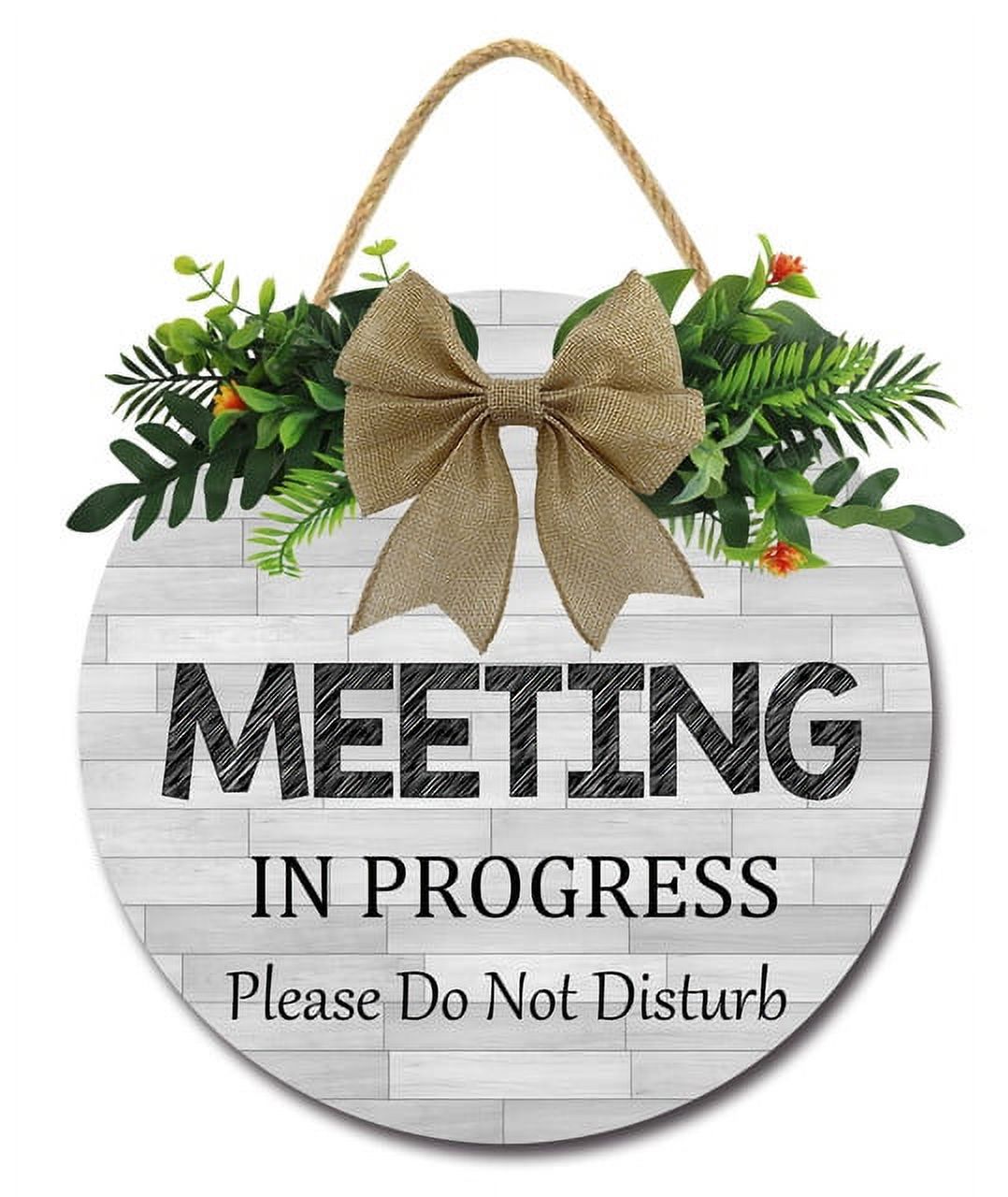 Meeting In Progress Please Do Not Disturb Hanger Sign,Double Side ...