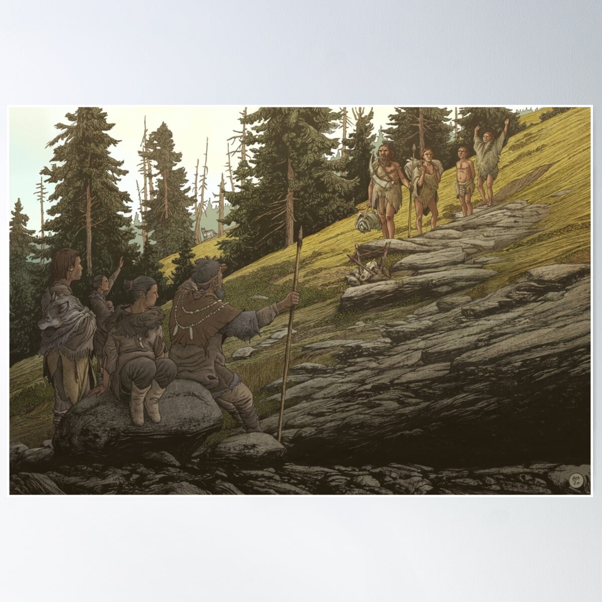 Meeting Neanderthals Poster, 12x18 UNFRAMED - Walmart.com