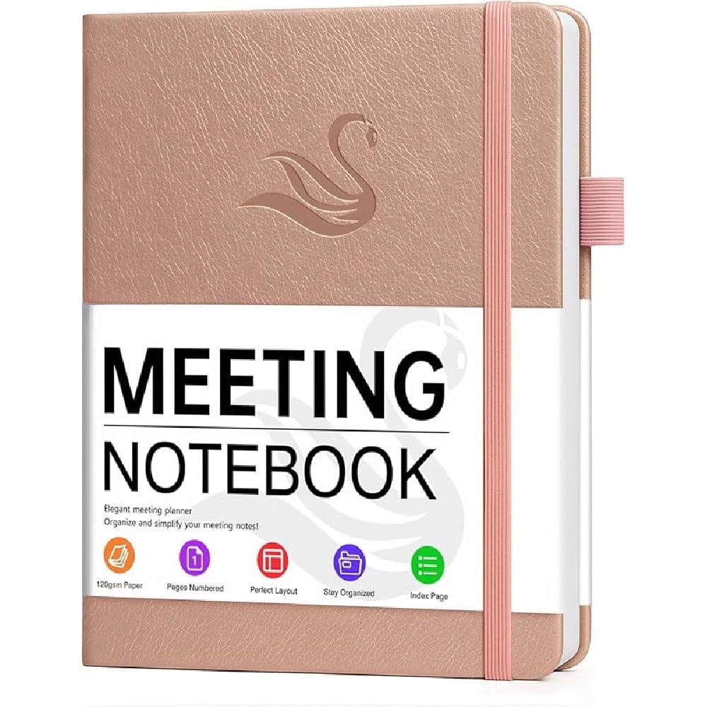 Meeting Notebook for Work – Action Items & Agenda Planner, 168 Numbered ...