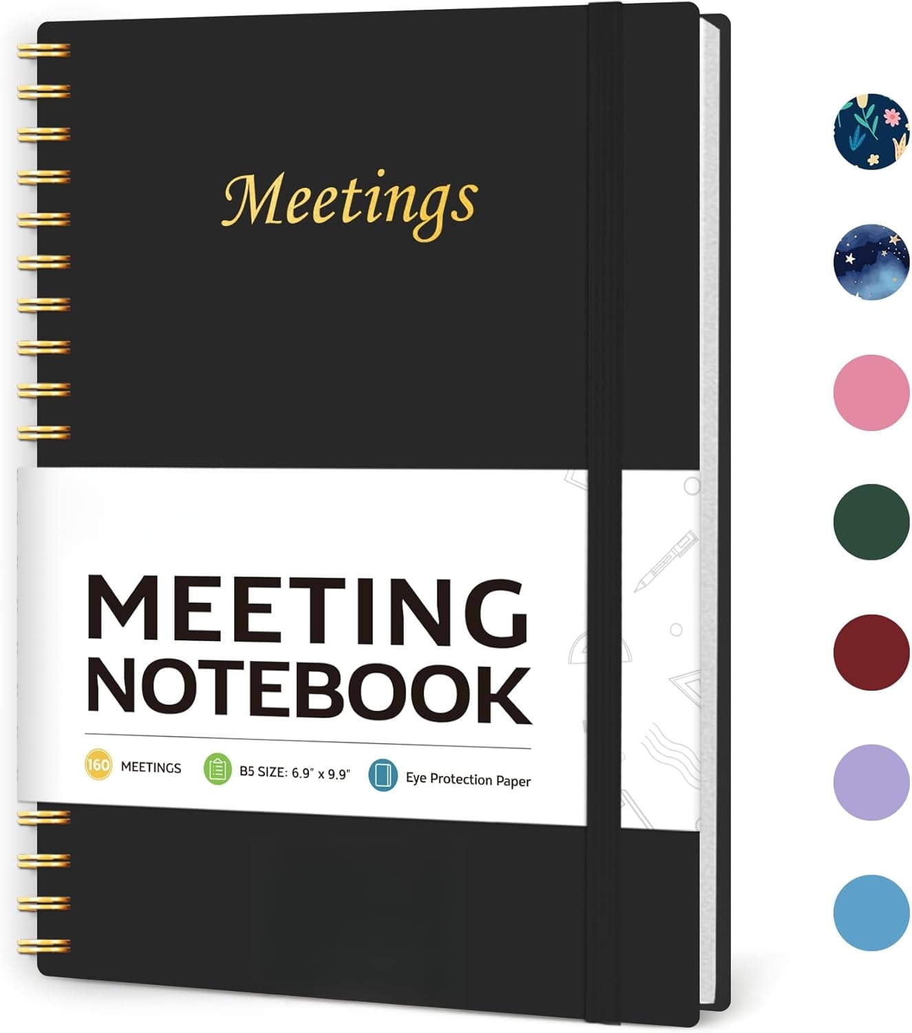 Meeting Notebook for Work Organization - Work Planner Notebook with ...