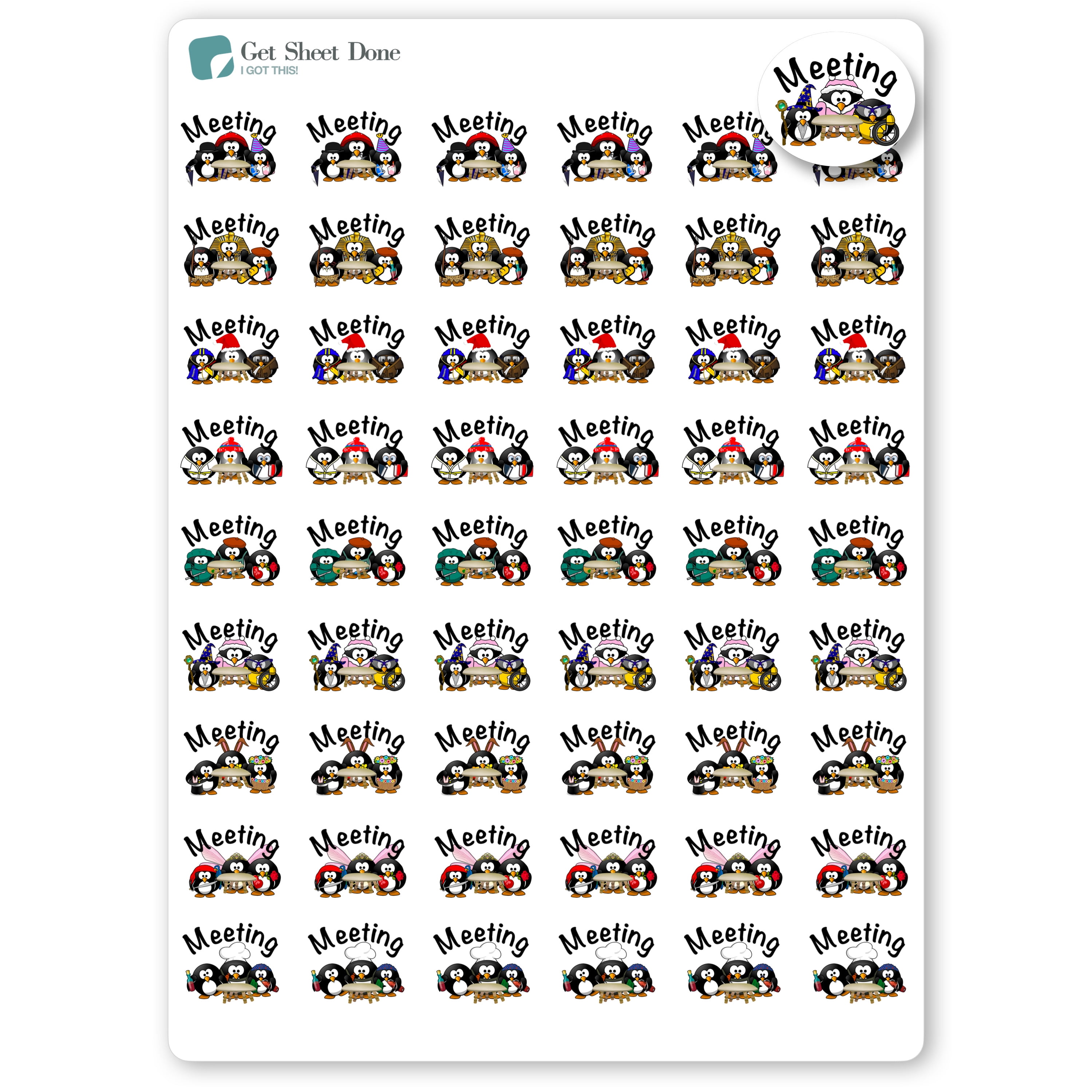 Meeting Planner Stickers / Appointments Reminder Stickers / Work ...