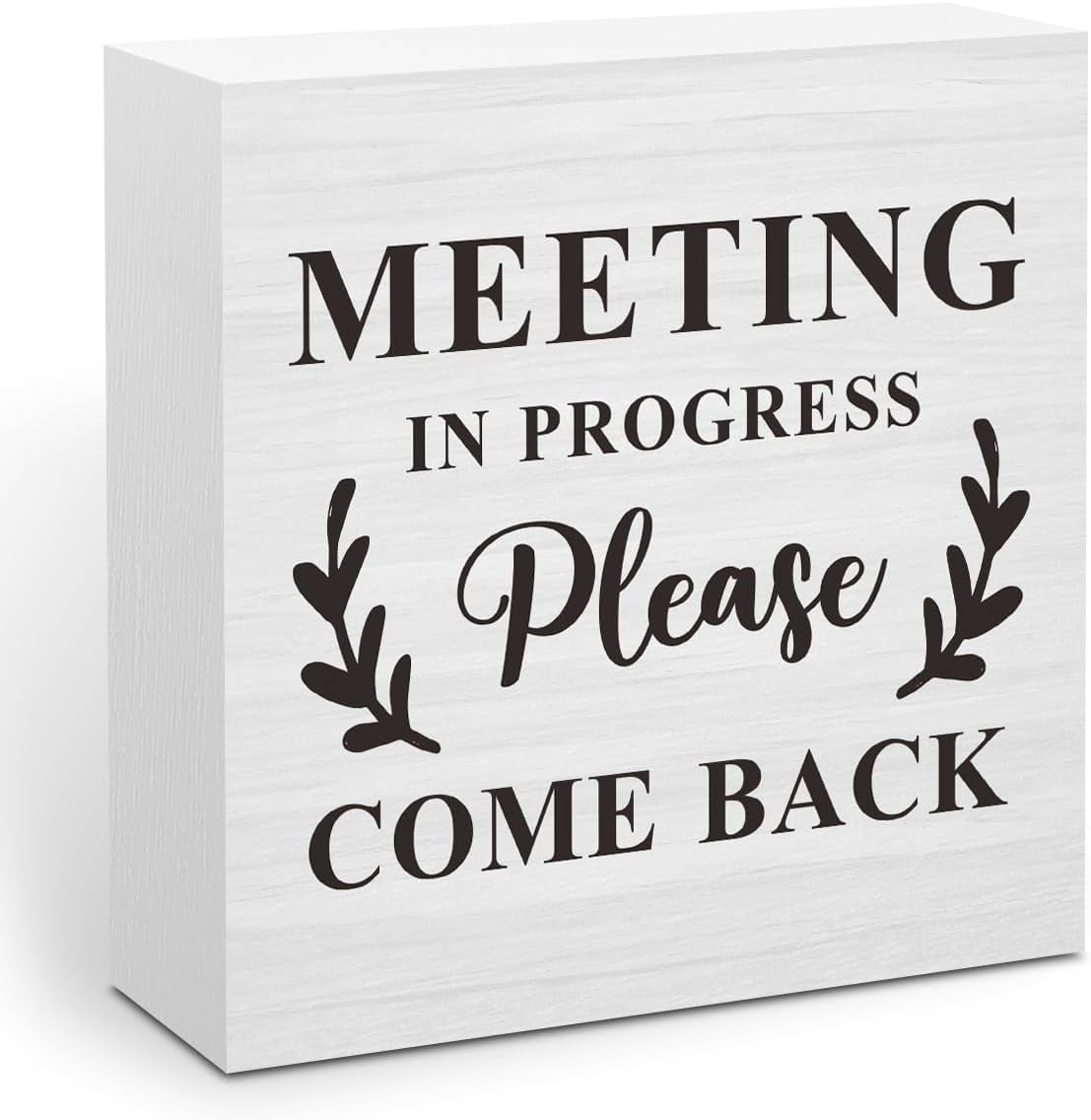 Meeting in Progress Door Sign Home Office Decor Wooden Box Sign, Rustic ...