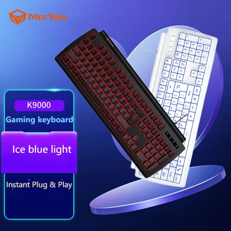 Meetion K9000 Silent Wired USB Gaming Keyboard with Backlit Keys, Black ...