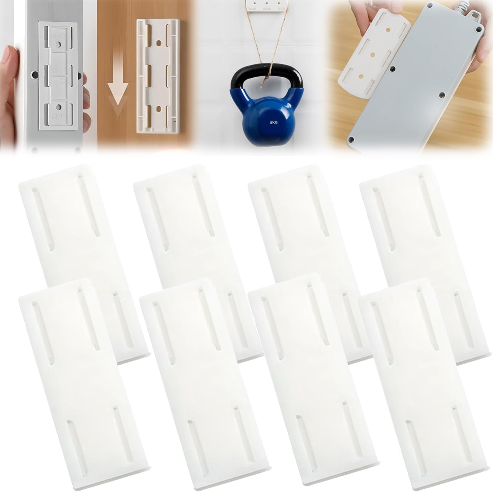 Meetitsneeds Adhesive Punch-Free Socket Holder, Strong Wall Mount Power ...
