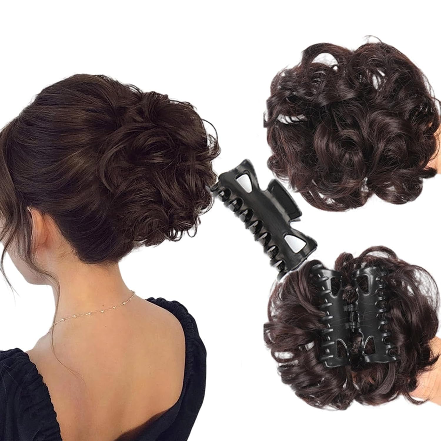 Meetitsneeds Bun Extension Clips, Meetitsneeds Hair Clip, Hairs Messy ...