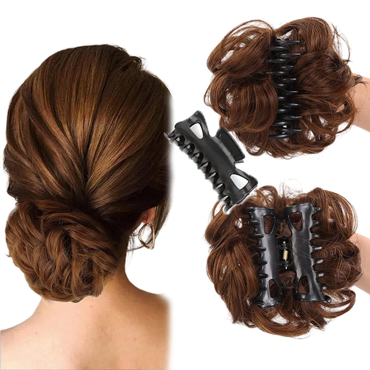 Meetitsneeds Bun Extension Clips, Meetitsneeds Hair Clip, Hairs Messy ...