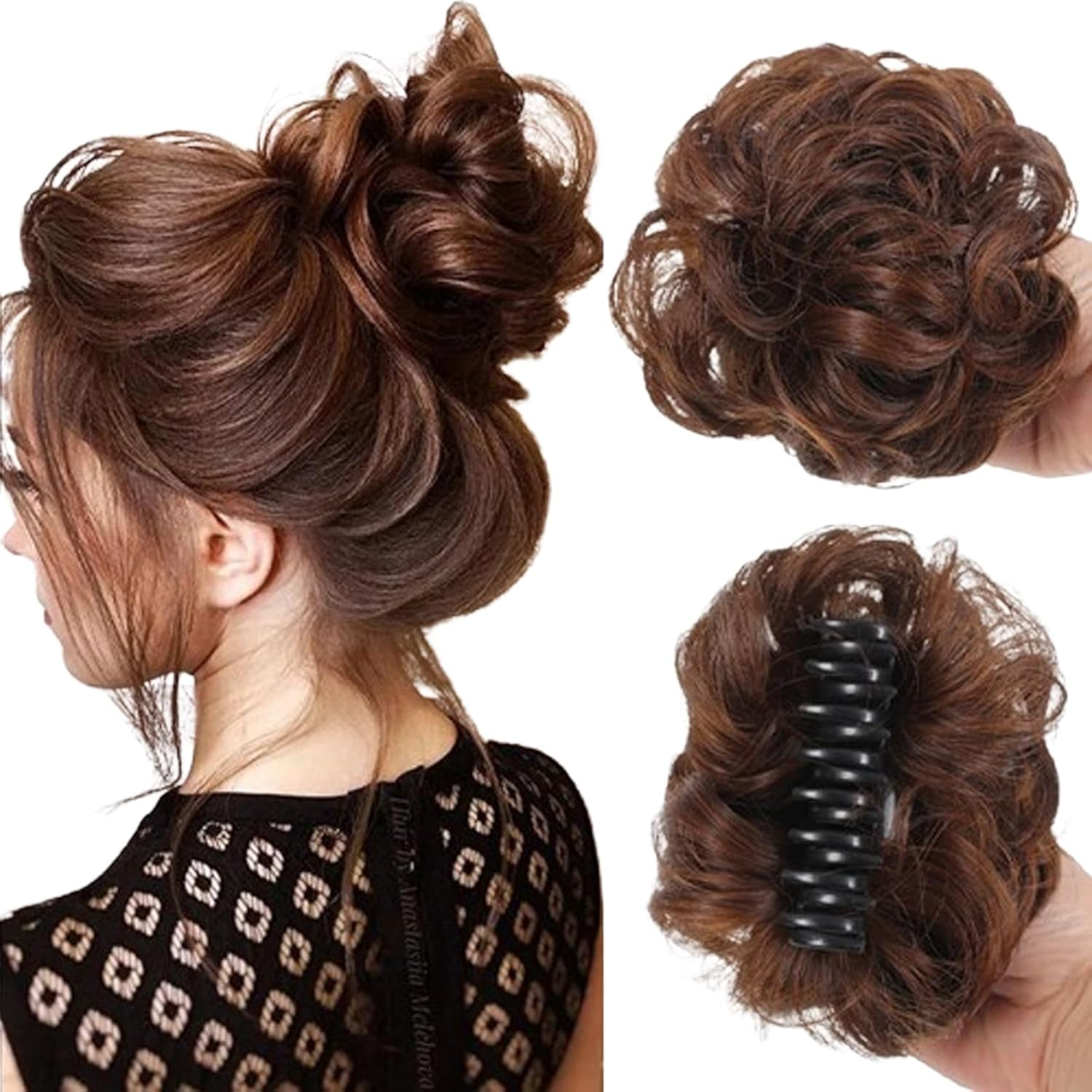 Meetitsneeds Bun Extension Clips, Meetitsneeds Wig Hair Clip Hairpiece ...