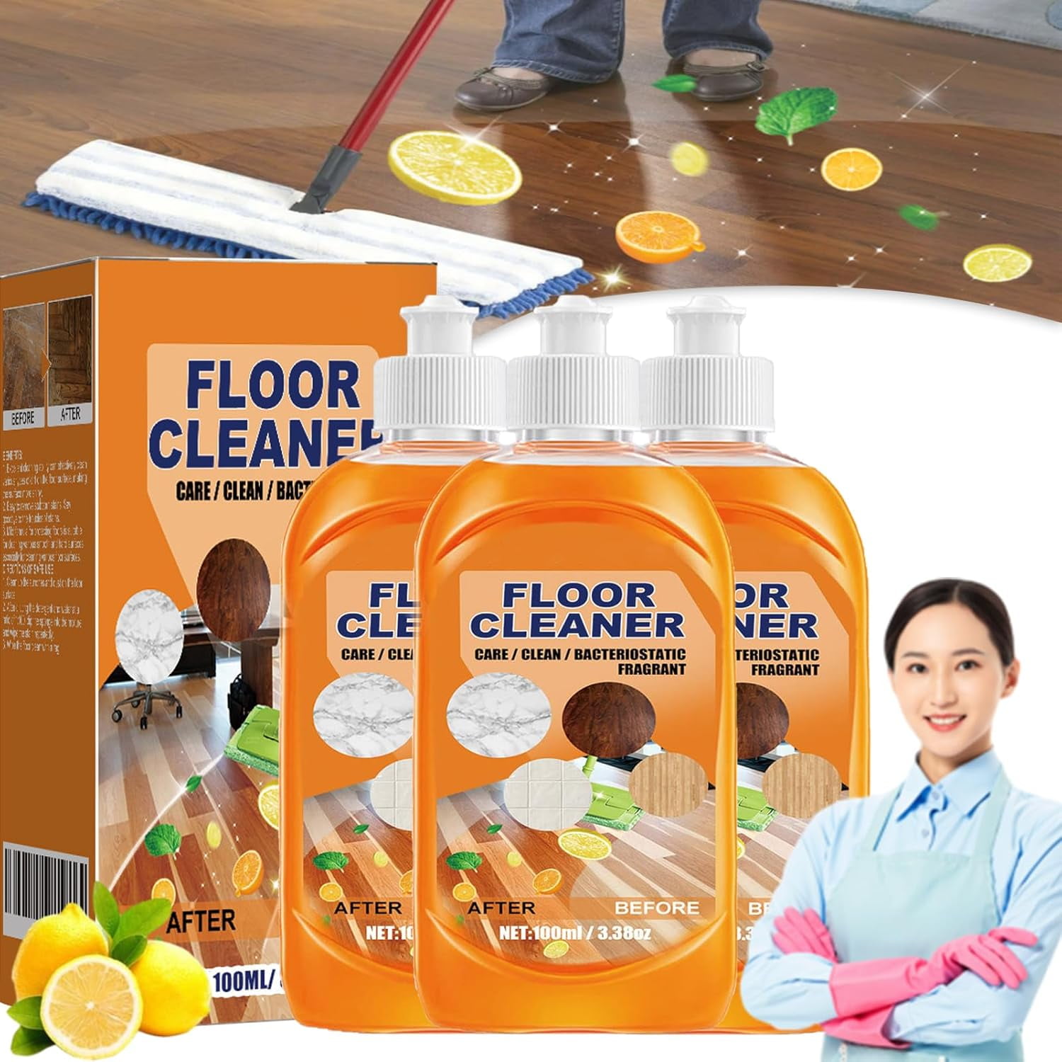 Meetitsneeds Floor Cleaner, Meetitsneeds Multi-purpose Floor Cleaner, Powerful Decontamination ...