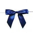 Meetppy 50 Pieces Royal Blue Satin Ribbon Bows for Treat Bags 3.6" Twist Tie Bows for Gift Wrap ...