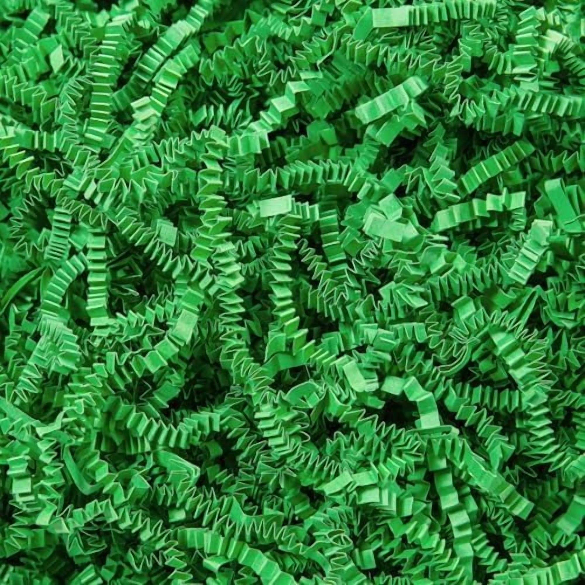Mefleet 2 LB Crinkle Cut Paper Shred Filler Green Crinkle Shredded ...