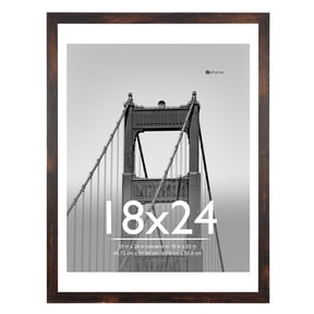 15x21 Frame with Mat - White 17x23 Frame Wood Made to Display Print or ...