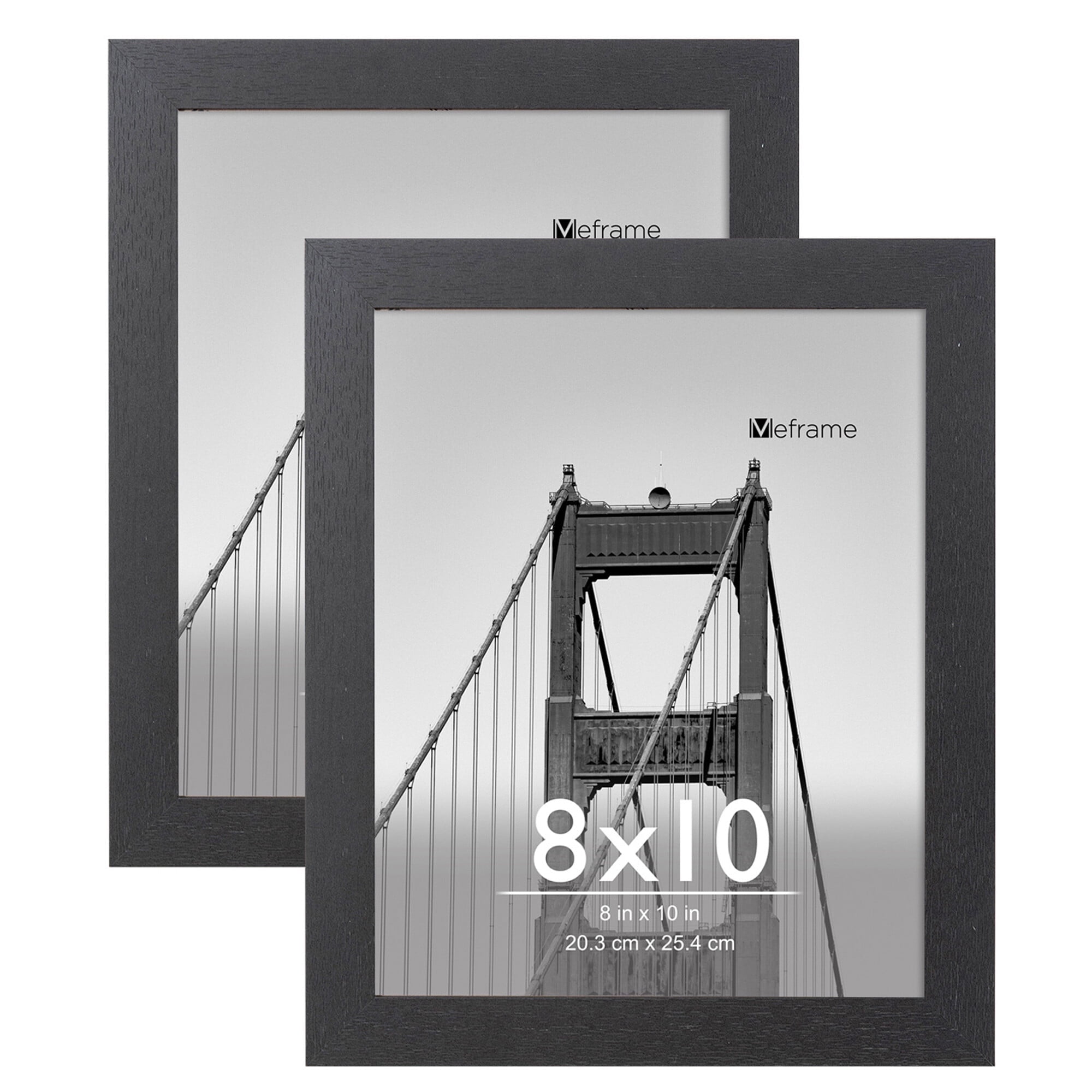 Meframe 2PACK 8x10 Wooden Picture Frame for Wall and Tabletop Display ...