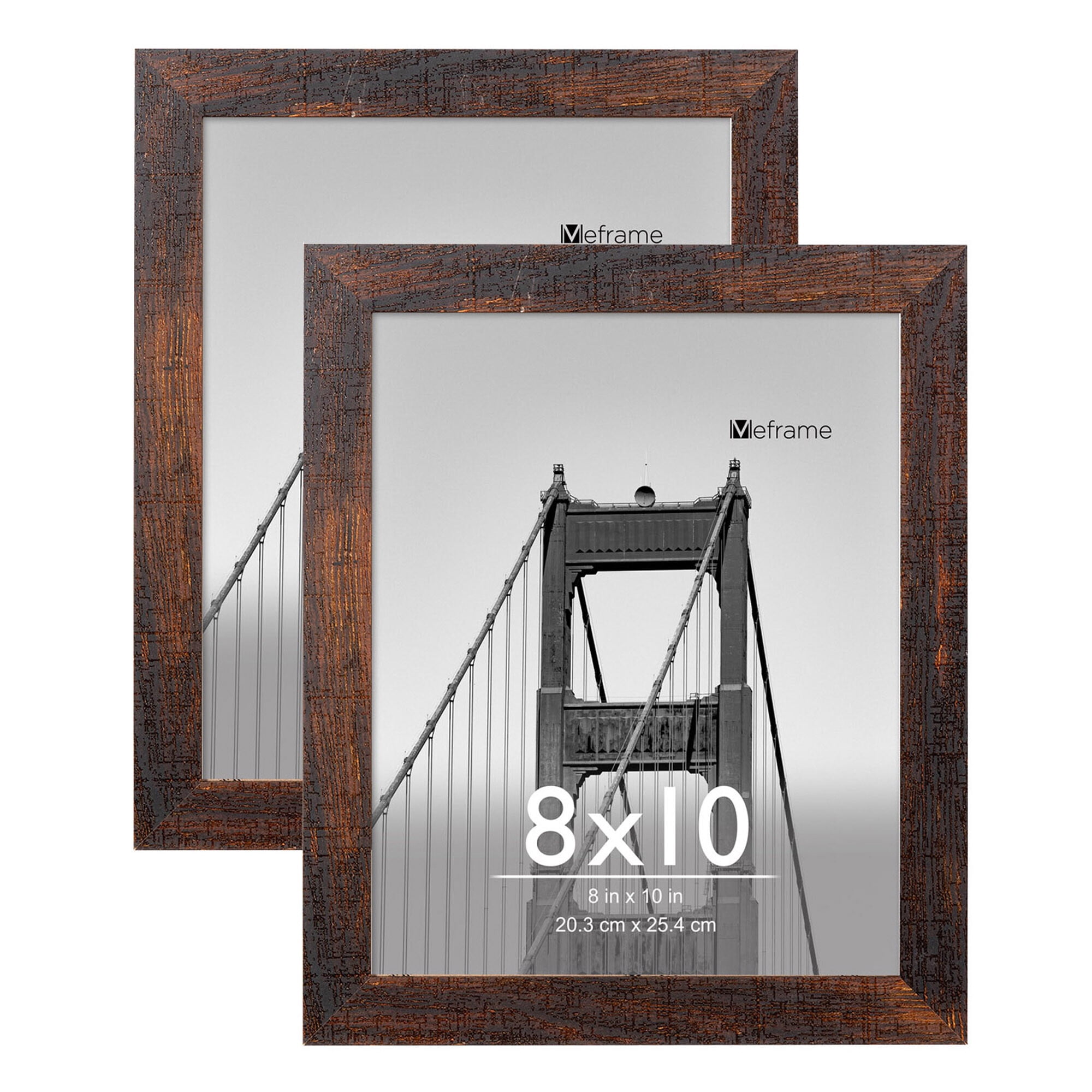 Meframe 2PACK 8x10 Wooden Picture Frame for Wall and Tabletop Display ...