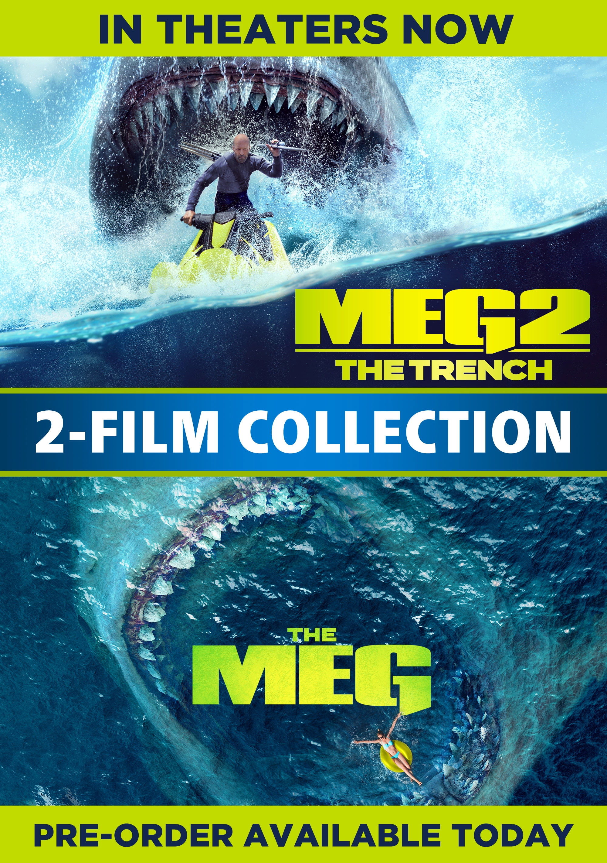 Meg 2-Film Collection (Blu-Ray), Starring Jason Statham - Walmart.com