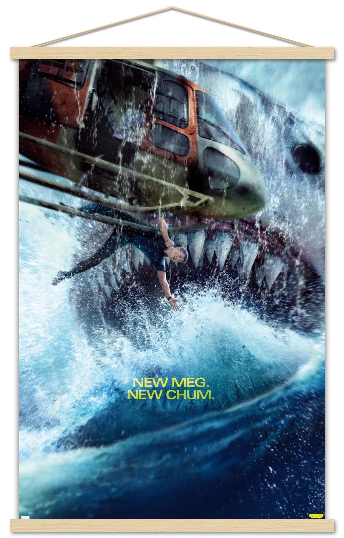 Meg 2: The Trench - Helicopter One Sheet Wall Poster with Magnetic ...