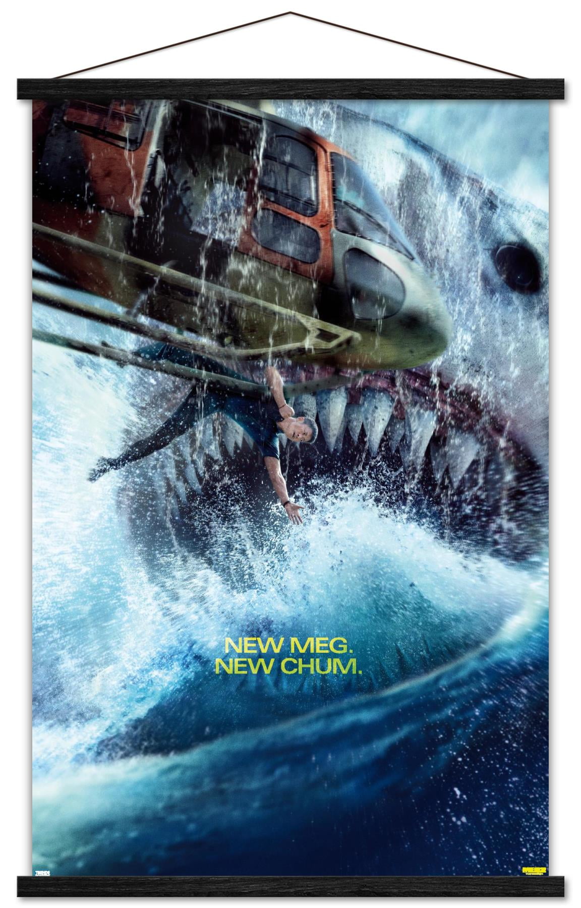 Meg 2: The Trench - Helicopter One Sheet Wall Poster with Magnetic ...