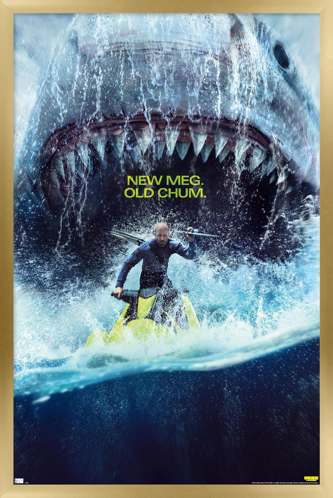 Meg 2: The Trench - One Sheet Wall Poster, 22.375" x 34" Framed ...