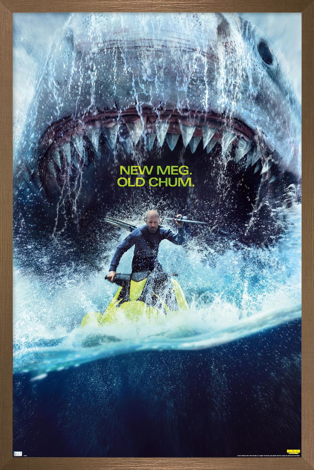 Meg 2: The Trench - One Sheet Wall Poster, 22.375" x 34" Framed ...