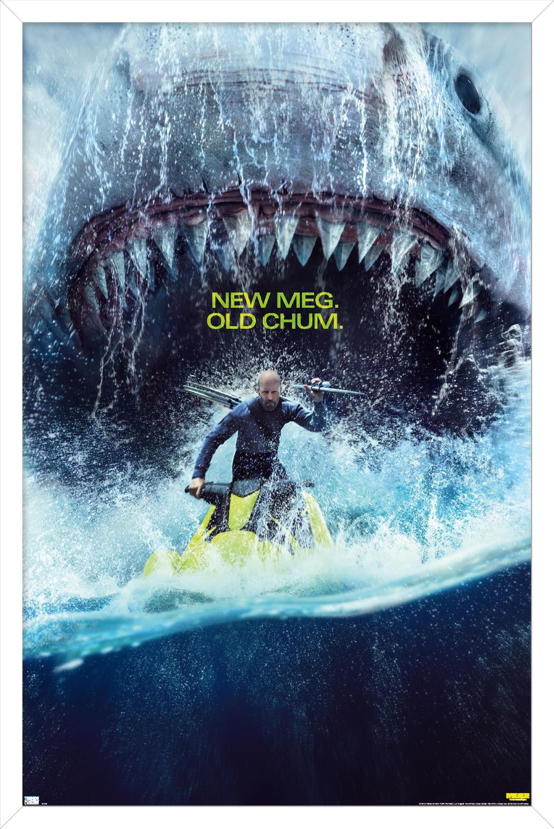 Meg 2: The Trench - One Sheet Wall Poster, 22.375" x 34" Framed ...