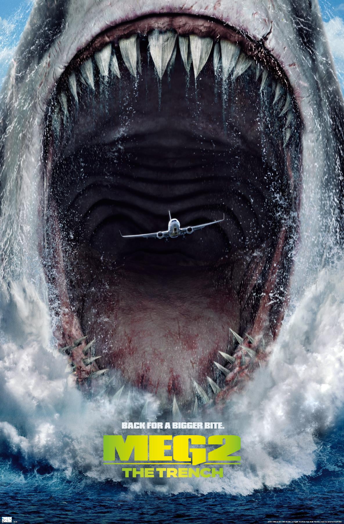 Meg 2: The Trench - Plane One Sheet Wall Poster, 22.375" x 34 ...