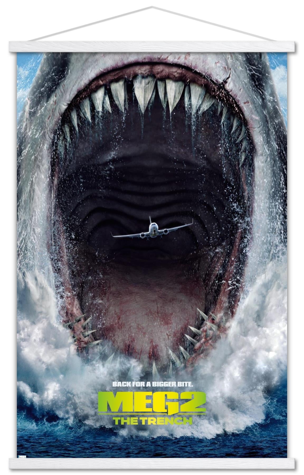 Meg 2: The Trench - Plane One Sheet Wall Poster with Magnetic Frame, 22 ...