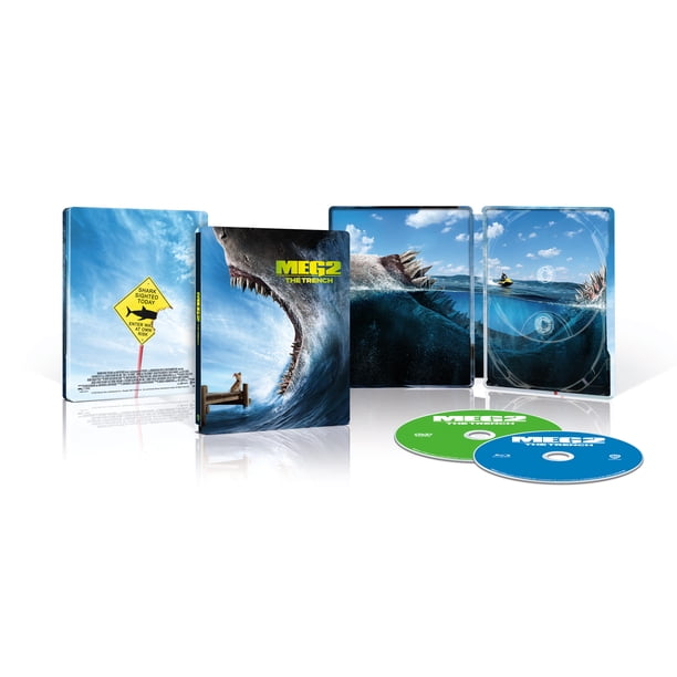 Meg 2: The Trench (Walmart Exclusive) (Steelbook Blu-ray + DVD ...