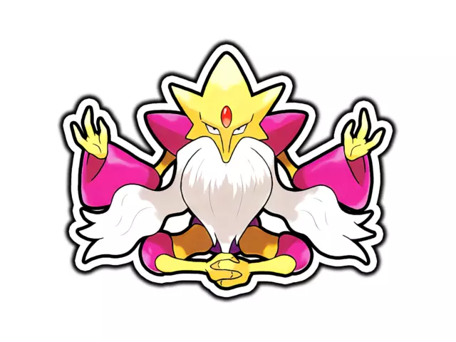 Mega Alakazam Waterproof Sticker Phone Decal Water Bottle Stickers Car ...