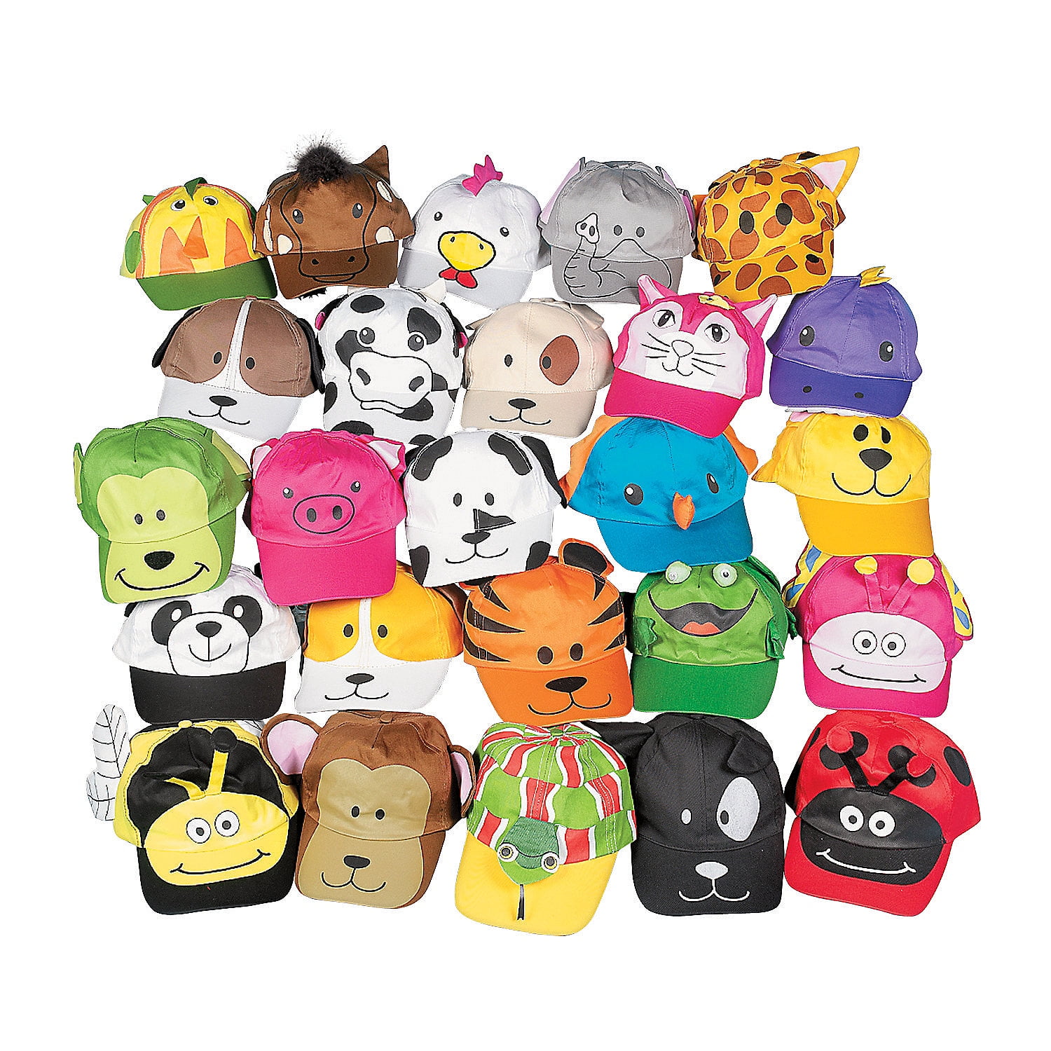 Mega Animal Baseball Cap Asst (50Pc) - Apparel Accessories - 50 Pieces ...