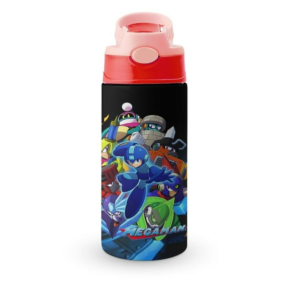 Mega Anime Men Water Bottle with Straw Lid Insulated Stainless Steel ...