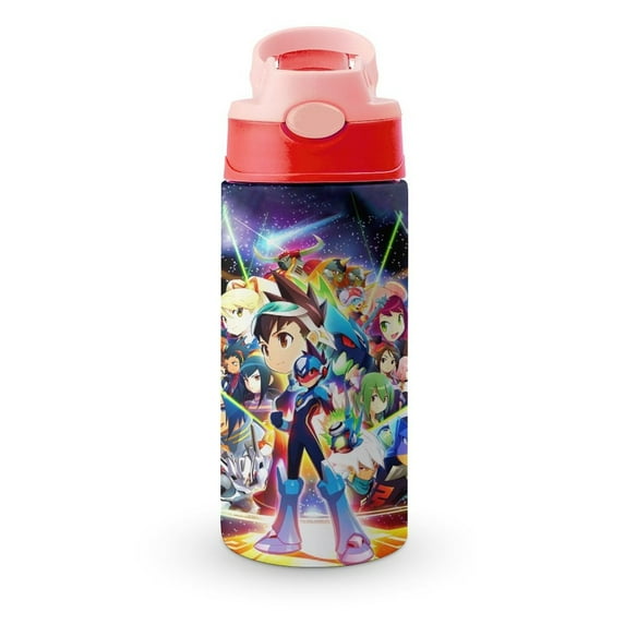 Mega Anime Men Water Bottle with Straw Lid Insulated Stainless Steel ...