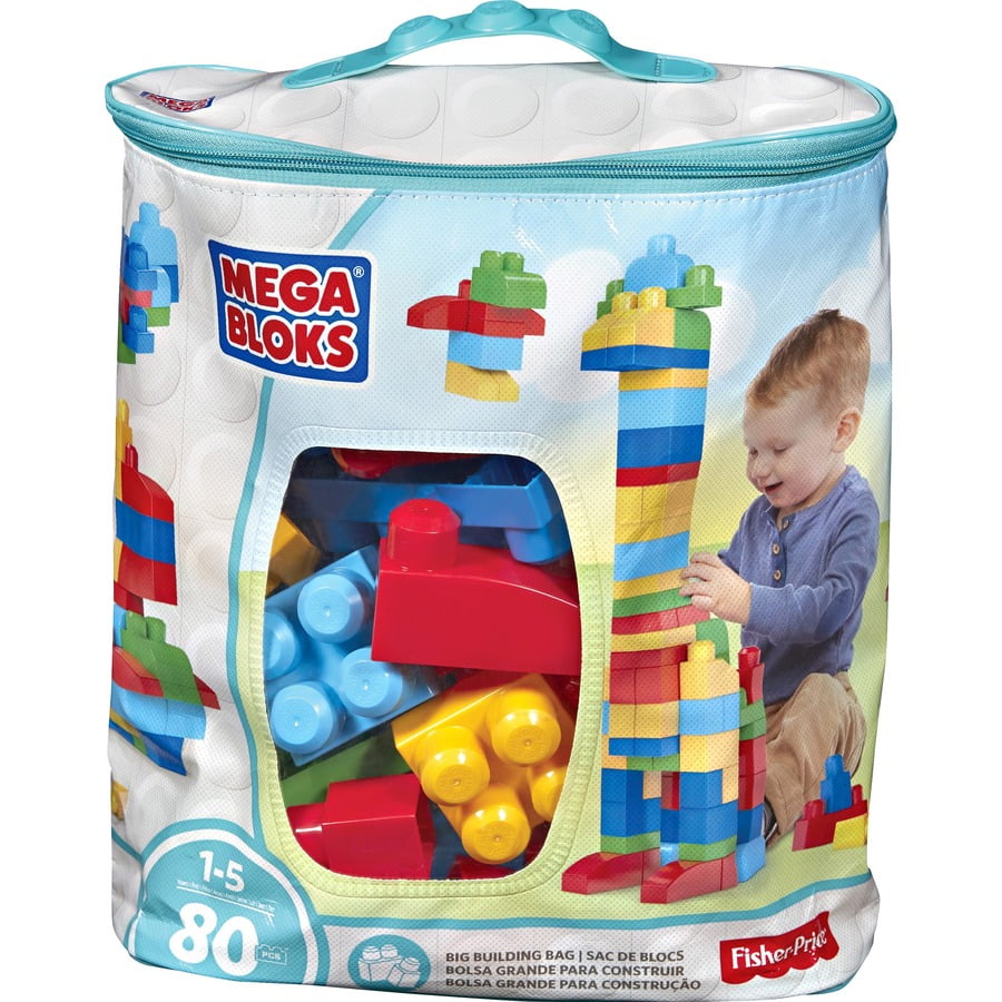Mega Bloks, First Builders Big Building Bag, 80-Piece, Classic ...