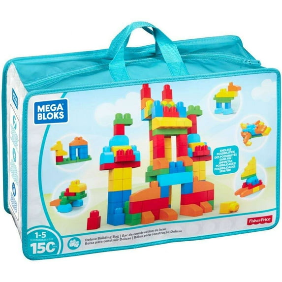 Free Shipping! MEGA BLOKS 150-Piece Deluxe Building Bag Blocks for ...