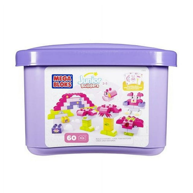 Mega Bloks Junior Builders Pink Block Play Set for Toddlers ...