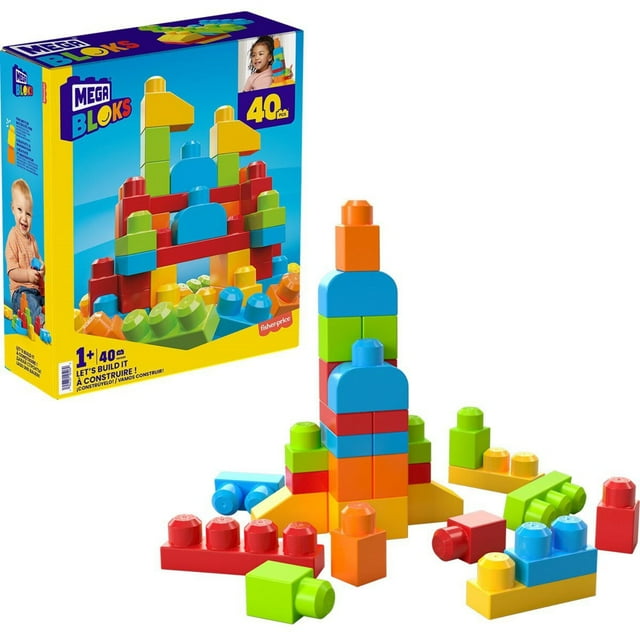 Mega Bloks First Builders Let's Build It! 40-Piece Set - Toddler's ...