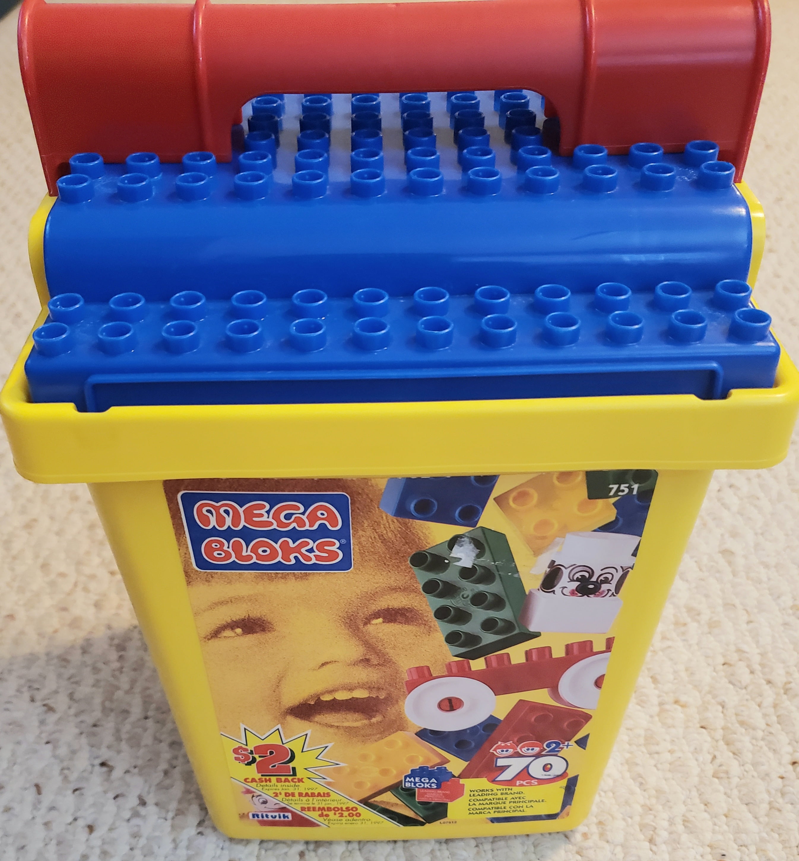 Mega Bloks Mini Blocks -70 Piece Building Set with 2 People Blocks For ...