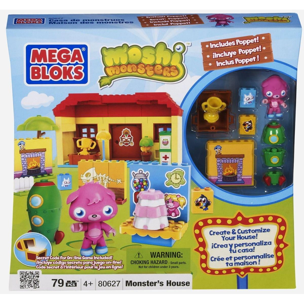Mega Bloks Moshi Monsters Monster's House Building Set #80627 Poppet ...