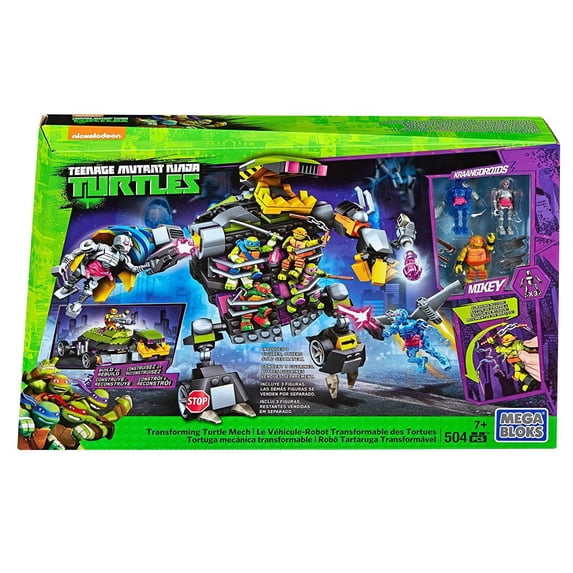 TMNT Transforming Mech Playset Construction Set, Mega Bloks Shell ...