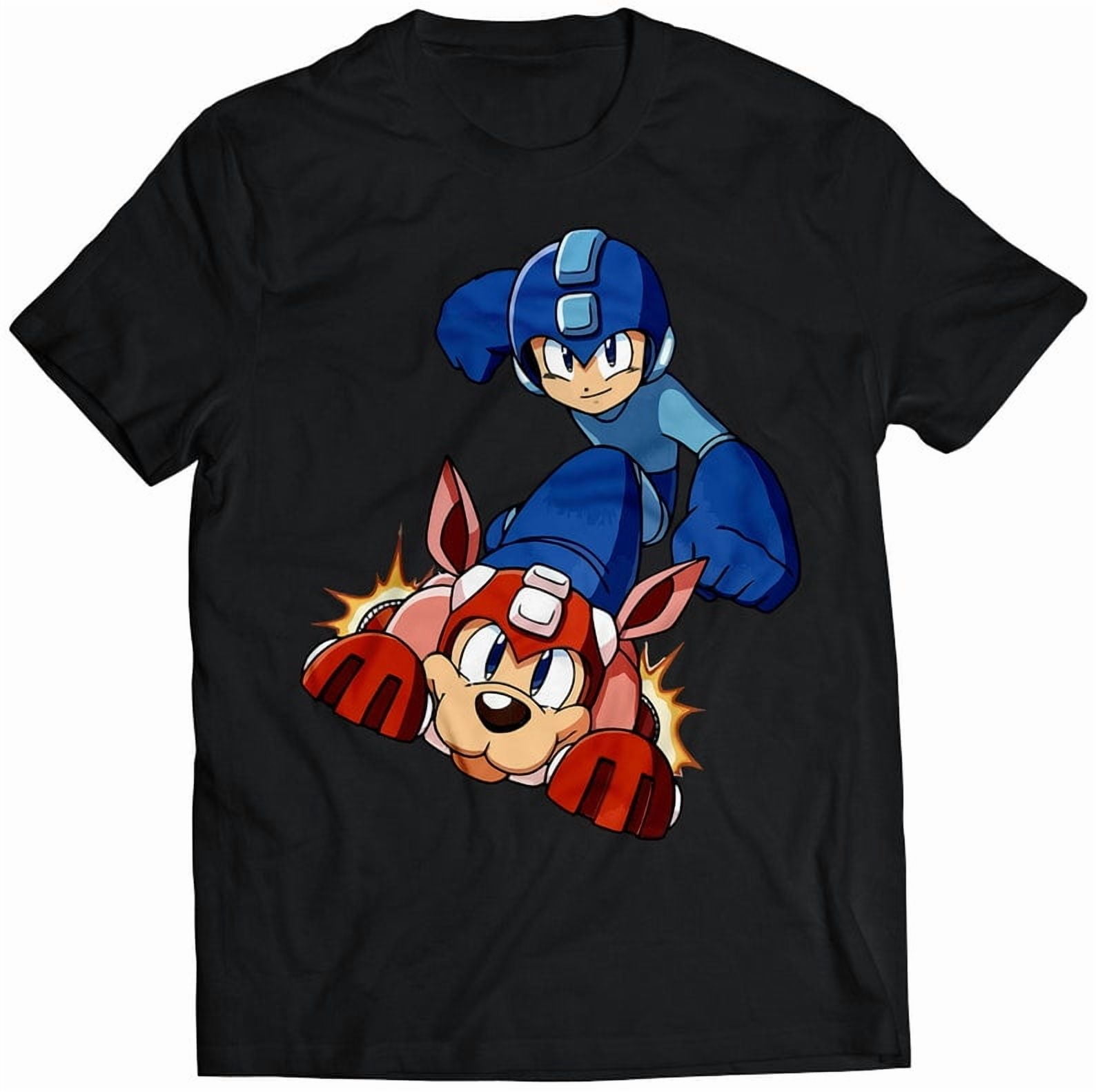 Mega Boy Rockman With Rush Premium Unisex T-shirt (vectorized Design ...